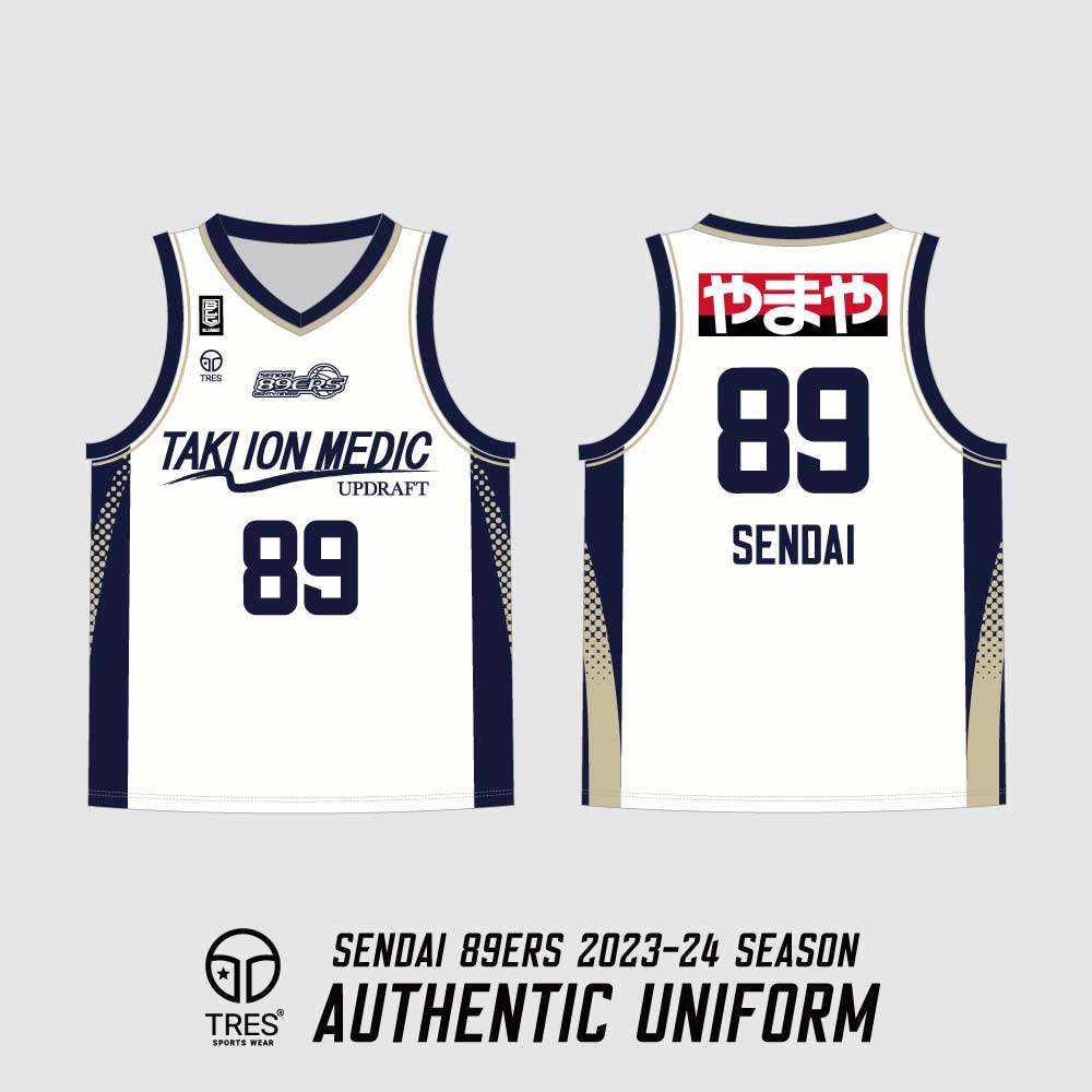 【受注販売】オーセンティックユニフォームシャツ 2023-24(アウェーホワイト)｜仙台89ERS｜B.LEAGUE（Bリーグ）公式オンラインショップ